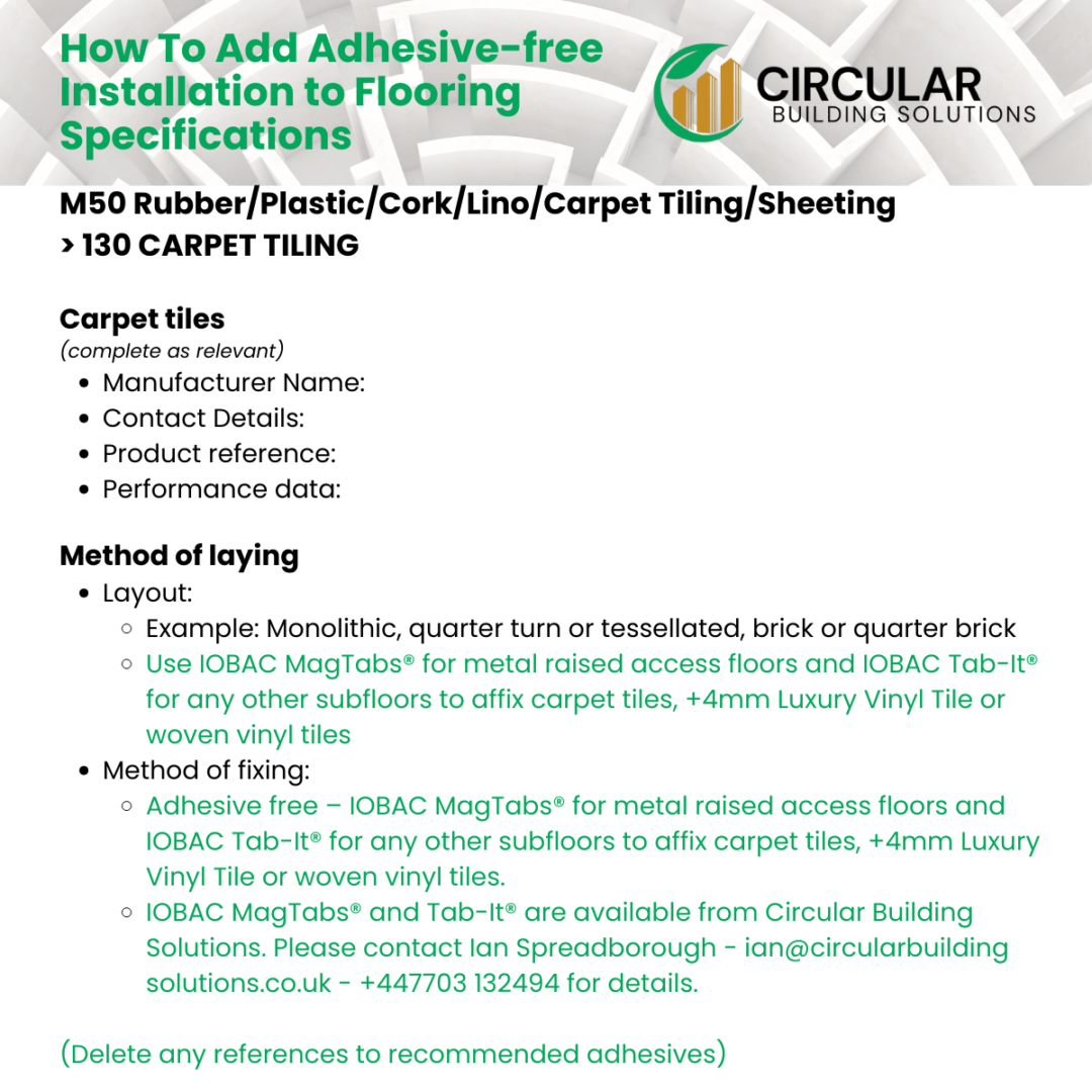 Guide to Specification - Adhesive-free Flooring